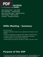 Store Management SOP Overview | PDF | Business