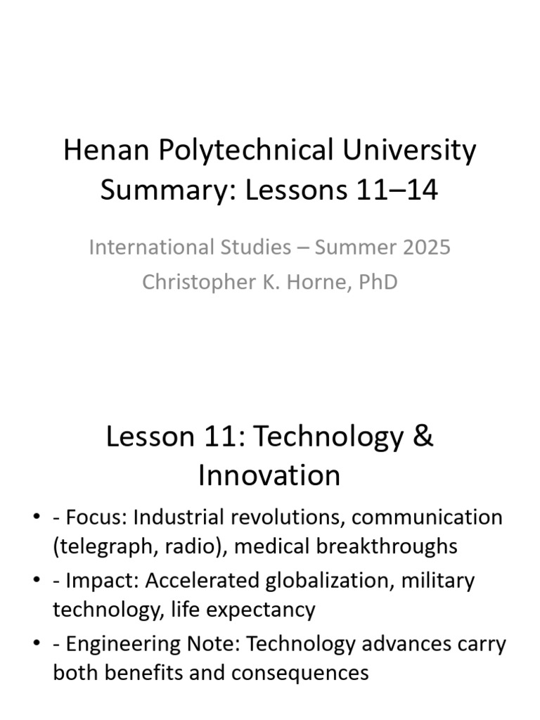 Slides Lessons 11 To 14 | PDF