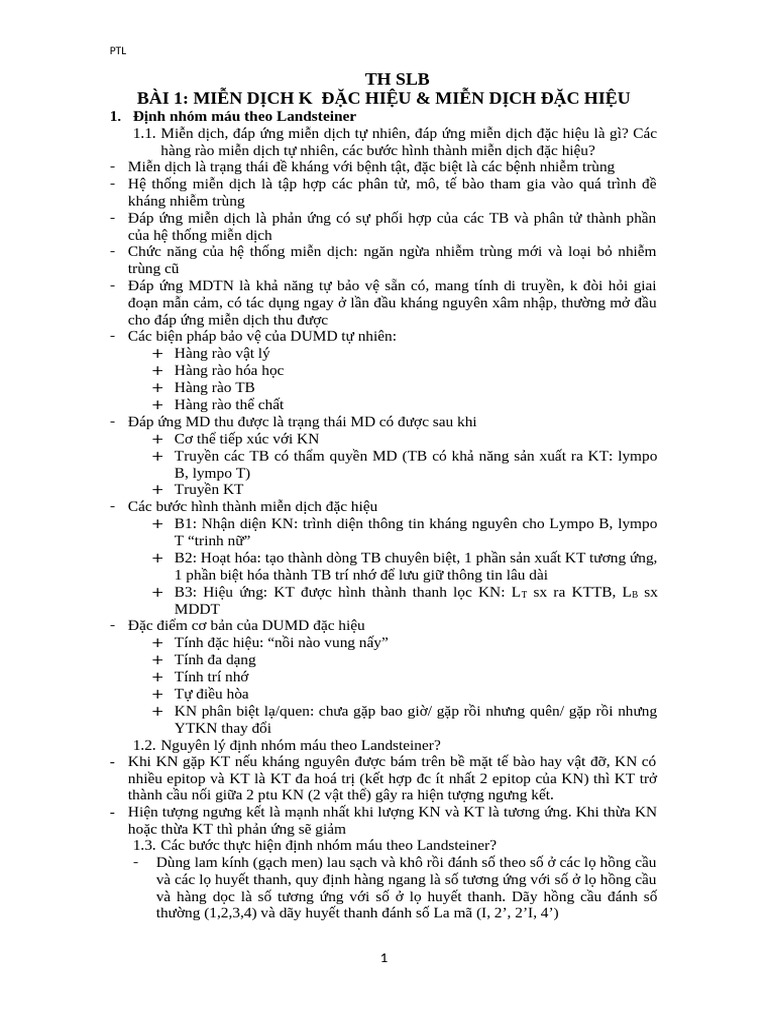 Thực Hành Sinh Lí Bệnh | PDF