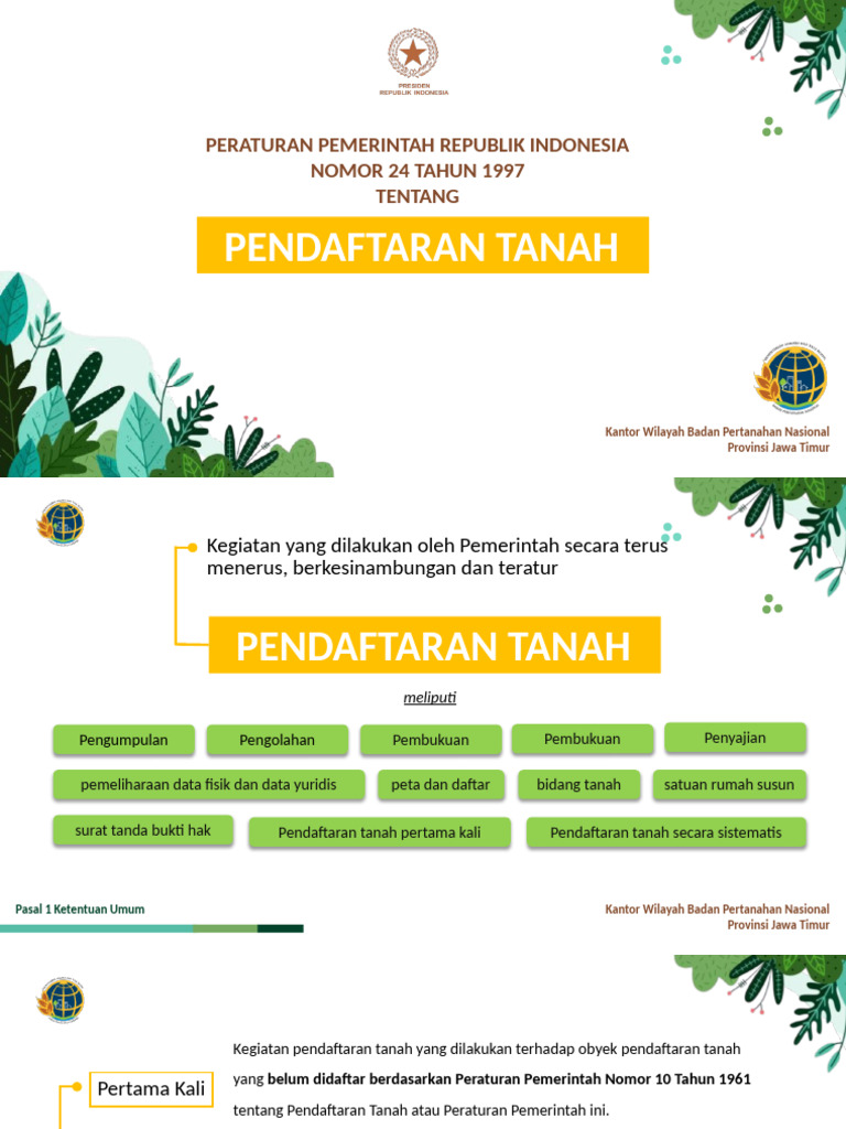 Kegiatan Pendaftaran Tanah di Jatim | PDF