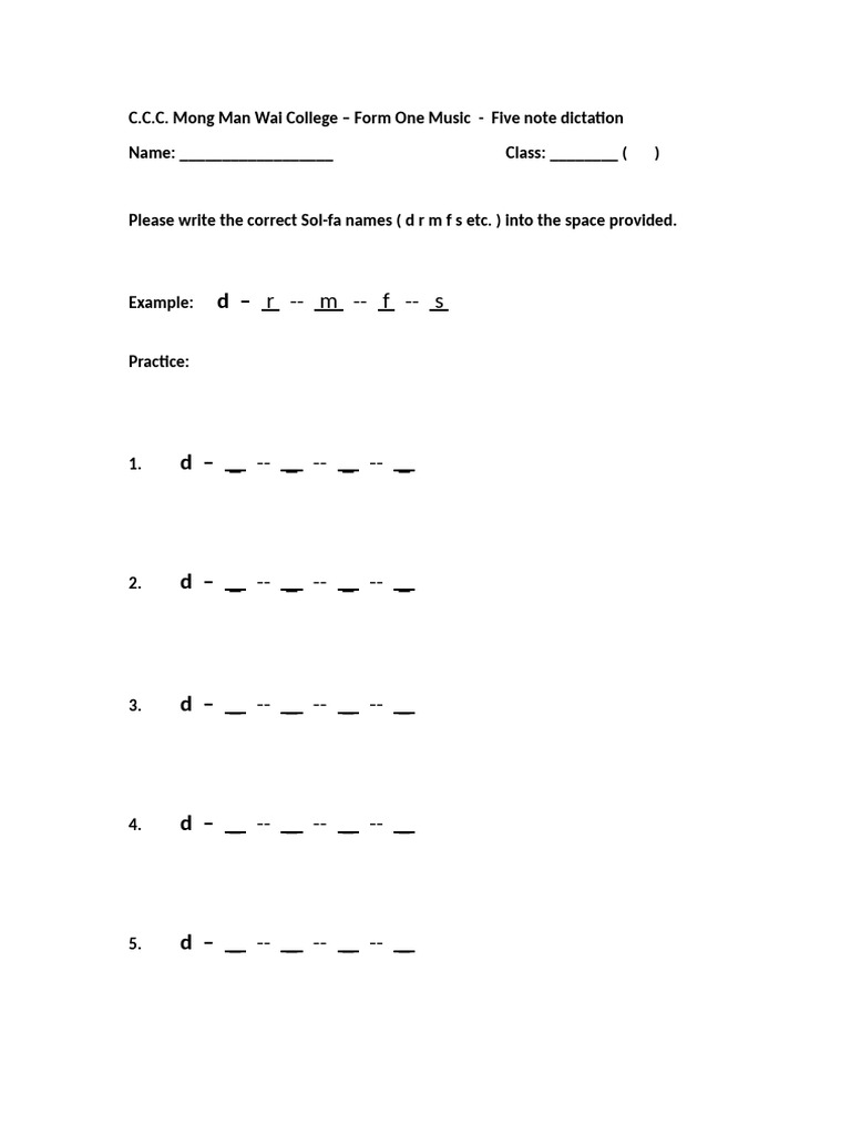 5-Note Dictation s.1 | PDF