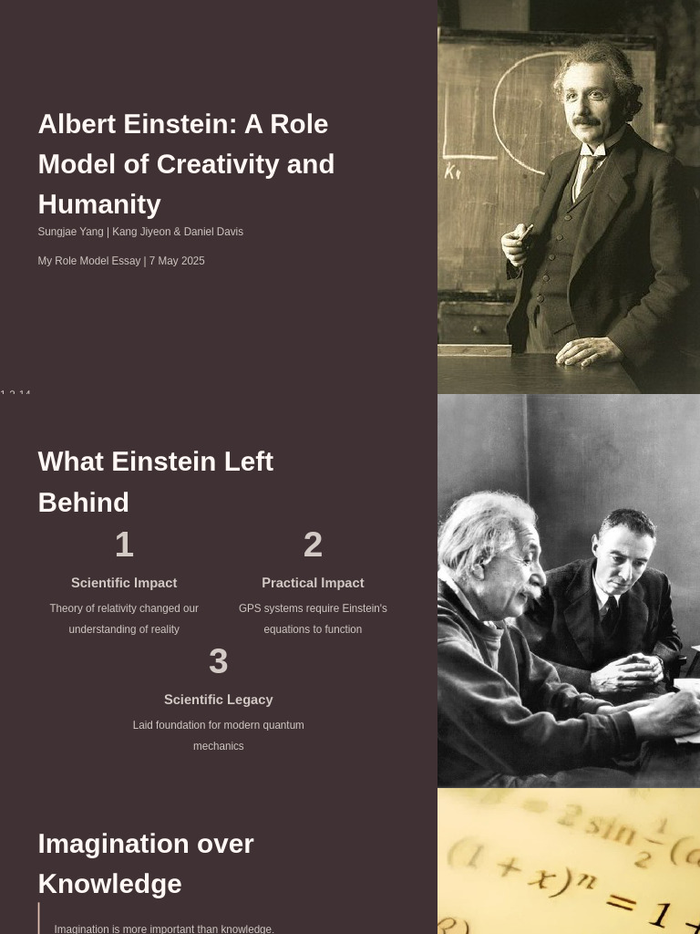 Albert Einstein - A Role Model of Creativity and Humanity | PDF ...