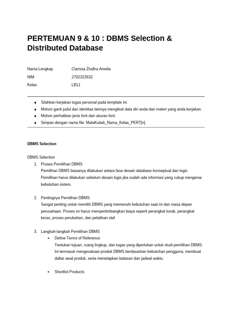 DIM Clarissa Zhafira Amelia LB11 Pert 9&10 | PDF