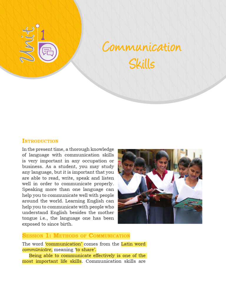 Communication Skills IT Textbook | PDF | Communication | Nonverbal ...