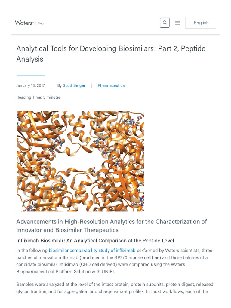 Analytical Tools For Developing Biosimilars - Peptide Analysis | PDF ...