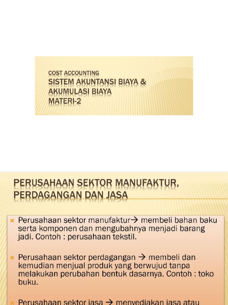 Akuntansi Biaya - Pertemuan 2 | PDF