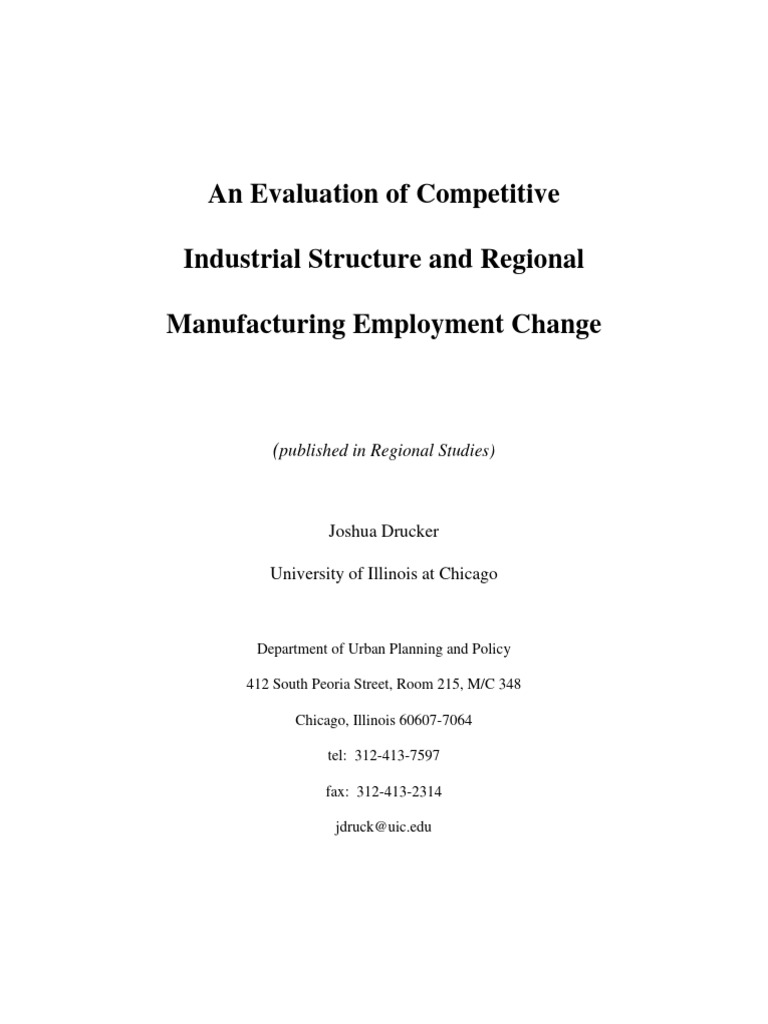 Industrial Structure and Employment Trends | PDF | Statistics ...