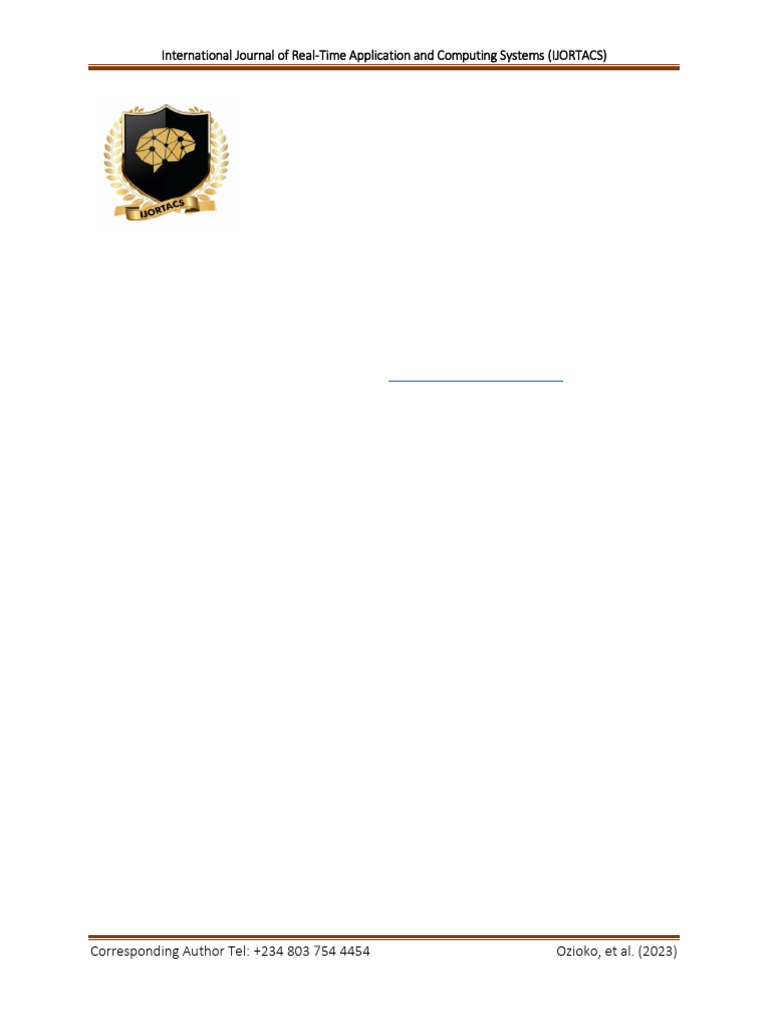 Modeling of Vehicle Accident Prevention and Control System Using Machine Learning Technique ...