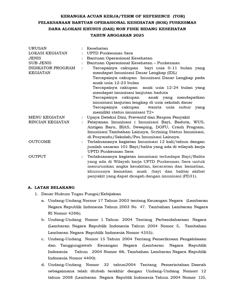 Tor & Rab Imunisasi Rutin | PDF