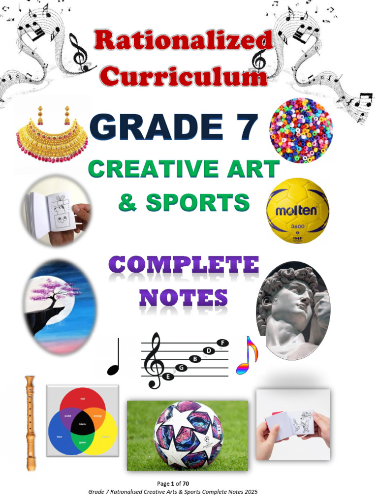 Grade 7 Rationalized Creative Art and Sports Notes Term 1, 2, 3 ...