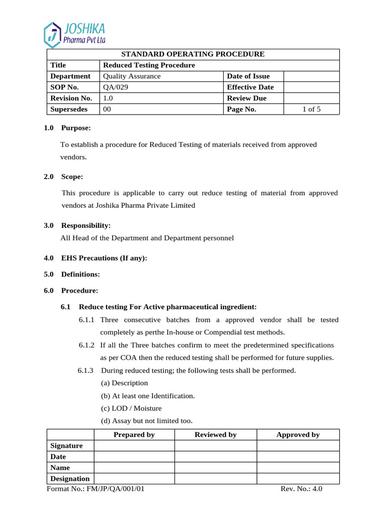 redused-testing-procedure-pdf
