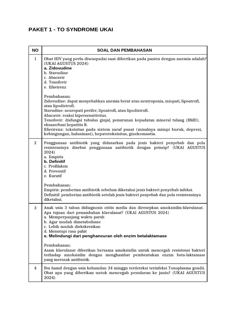 Paket 1 - To Syndrome Ukai - Random | PDF