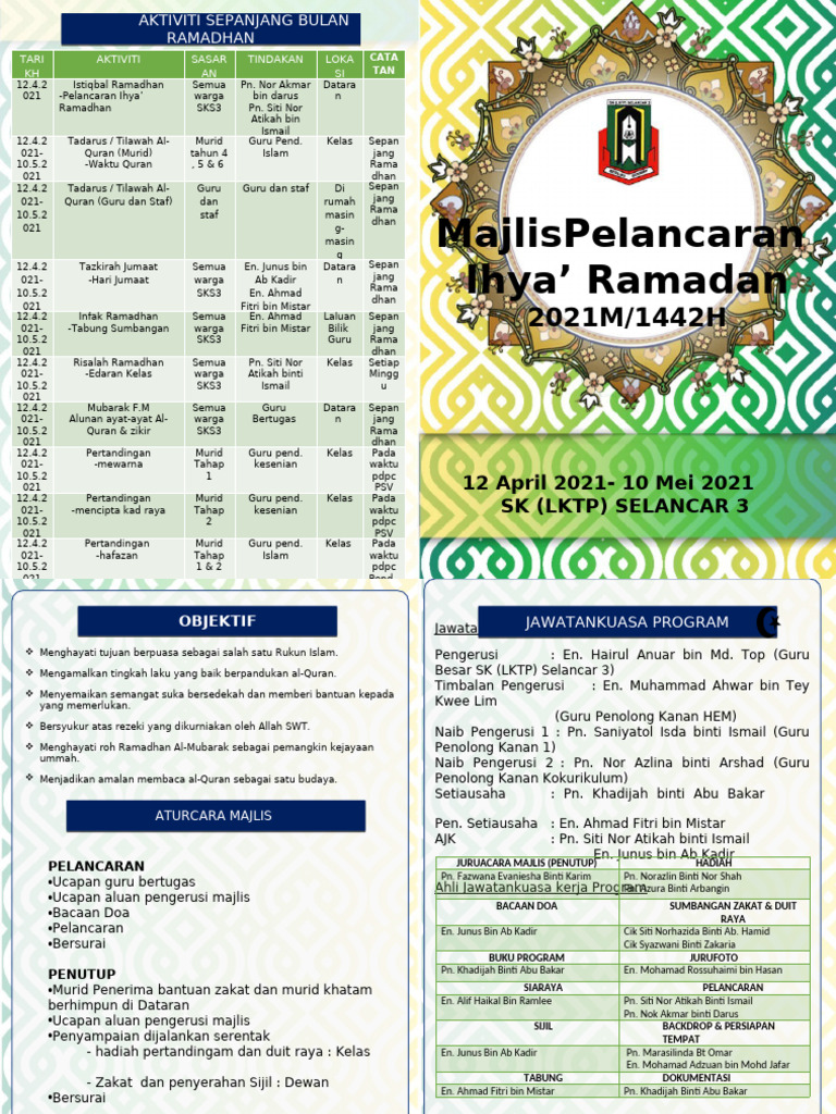 Brosur Ihya Ramadan SKS3 2021 | PDF