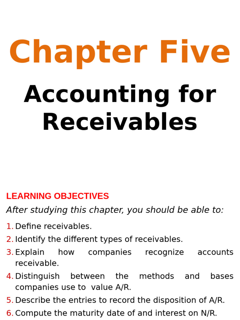 Chapter 5, Fundamentals of Accounting I | PDF | Bad Debt | Debits And Credits