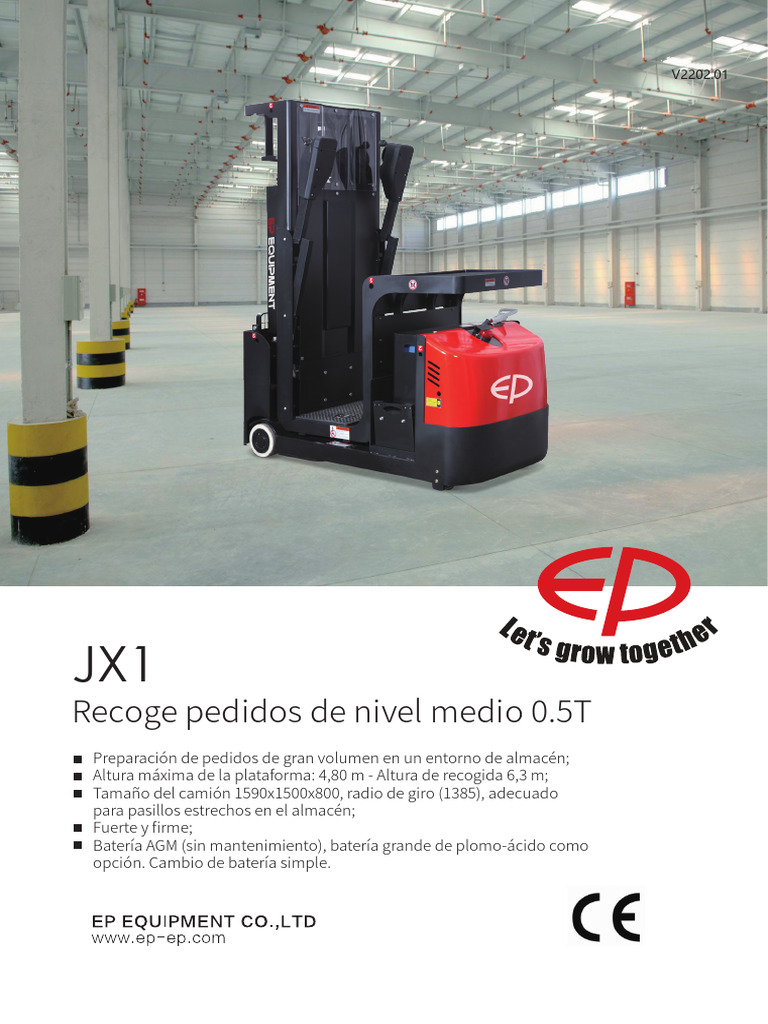 Carretilla Elevadora JX1: Especificaciones y Opciones | PDF | Eje ...