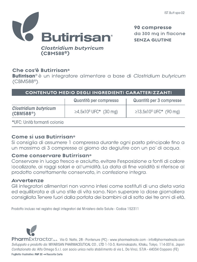 Butirrisan 90 CPR Foglietto Illustrativo | PDF