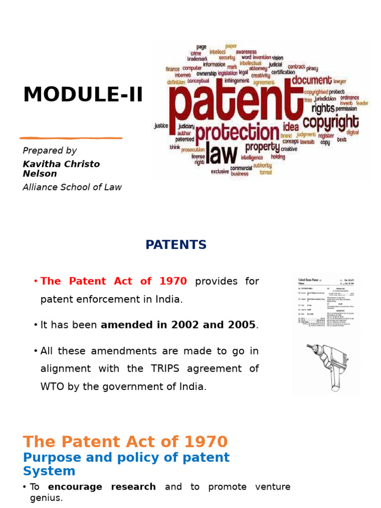 MODULE-II - IPR VI Sem | PDF | Patent Application | Patent