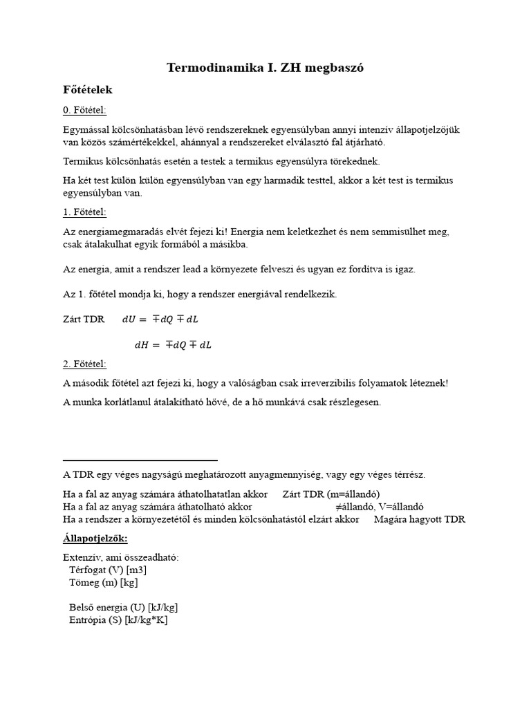 Termodinamika I | PDF