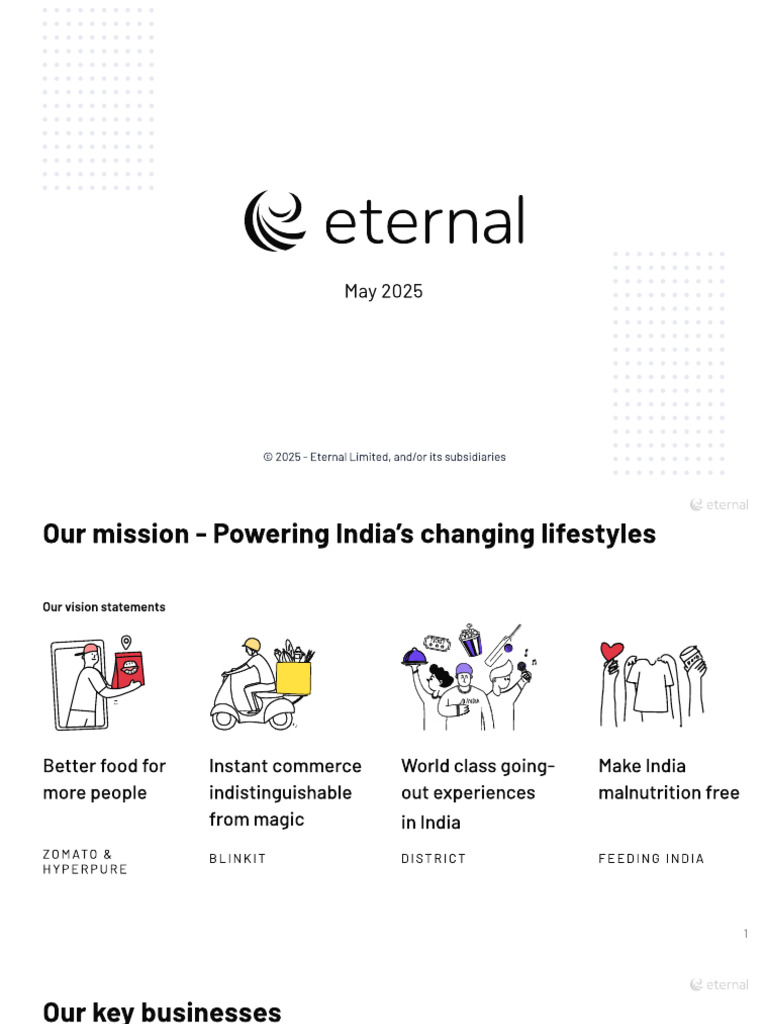 Eternal LTD Company Overview May 2025 | PDF | Revenue | Fee