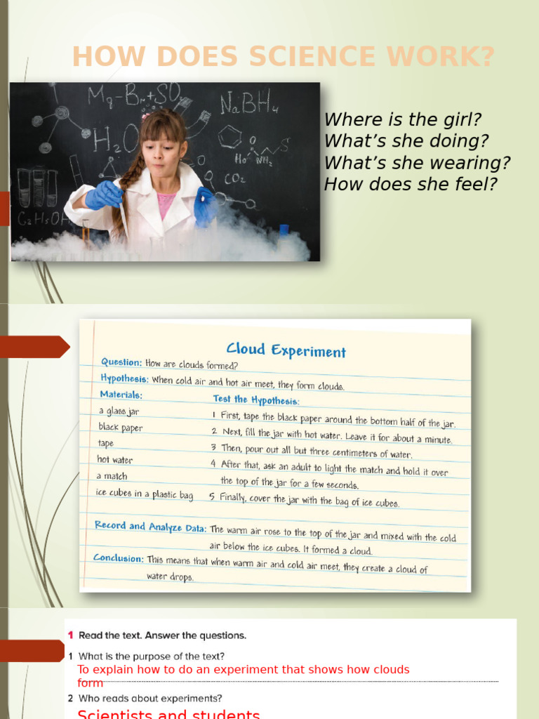 Lesson 8 - How Does Science Work - Writing Log Pages 8 - 9 | PDF