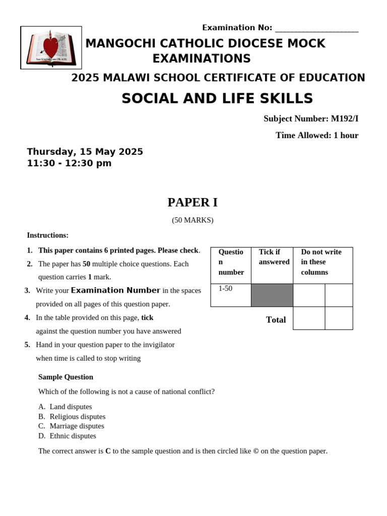 Soc & Life Mock Paper i | PDF | Taxes | Poverty