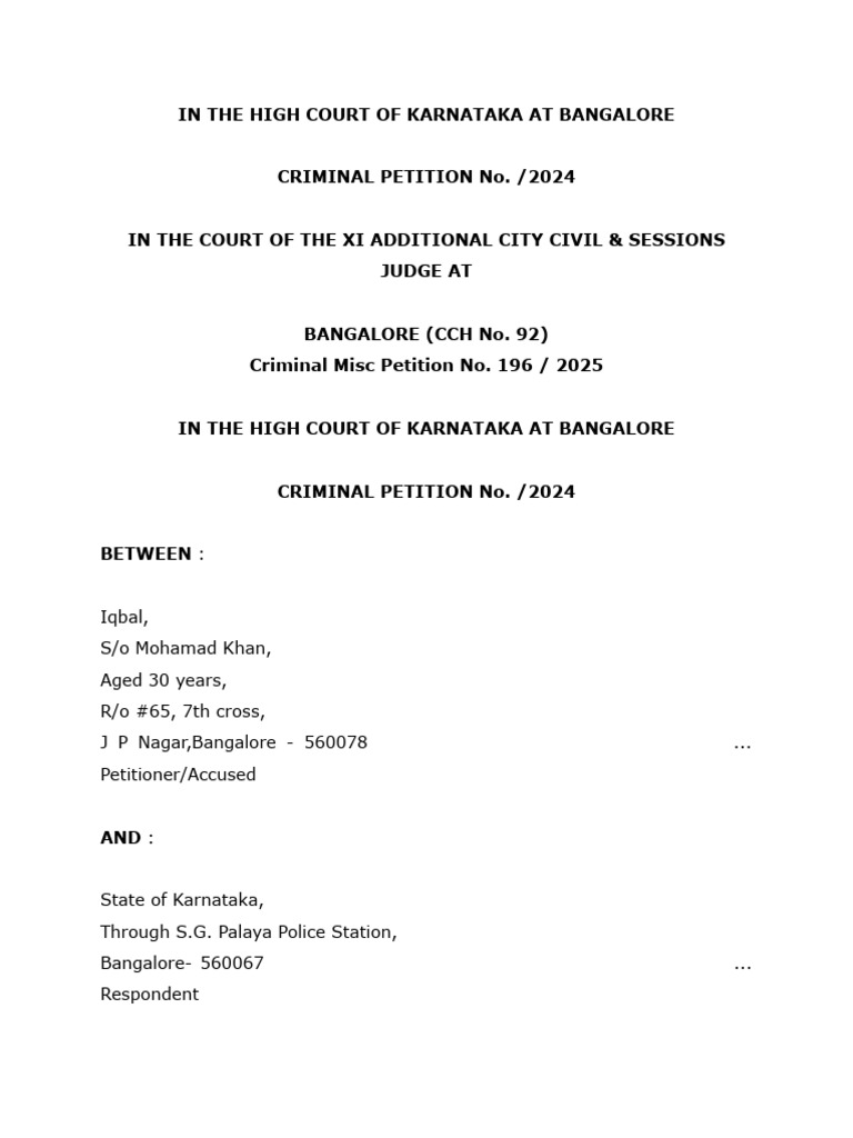 Bail Application DPC | PDF | Bail | Misconduct