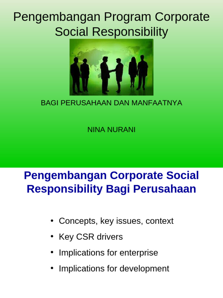 01. Pembangunan Prog Csr & Iso 26000 Dan Ps 74 Uu Pt | PDF