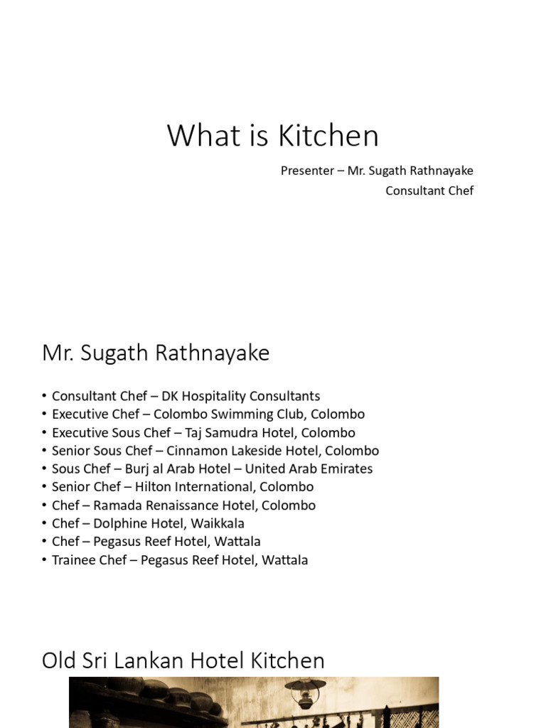What Is Kitchen - Sugath Rathnayaka | PDF