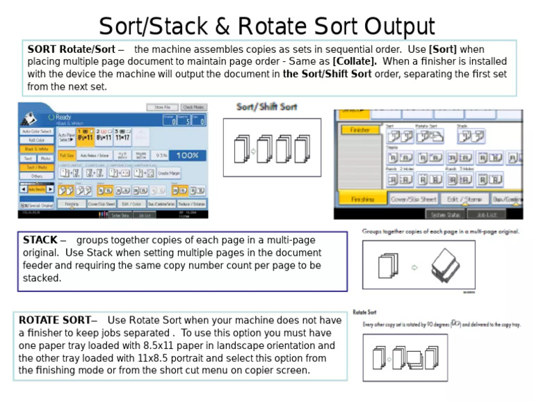 SORT Rotate/Sort (Sort) (Collate) - The Sort/Shift Sort | PDF