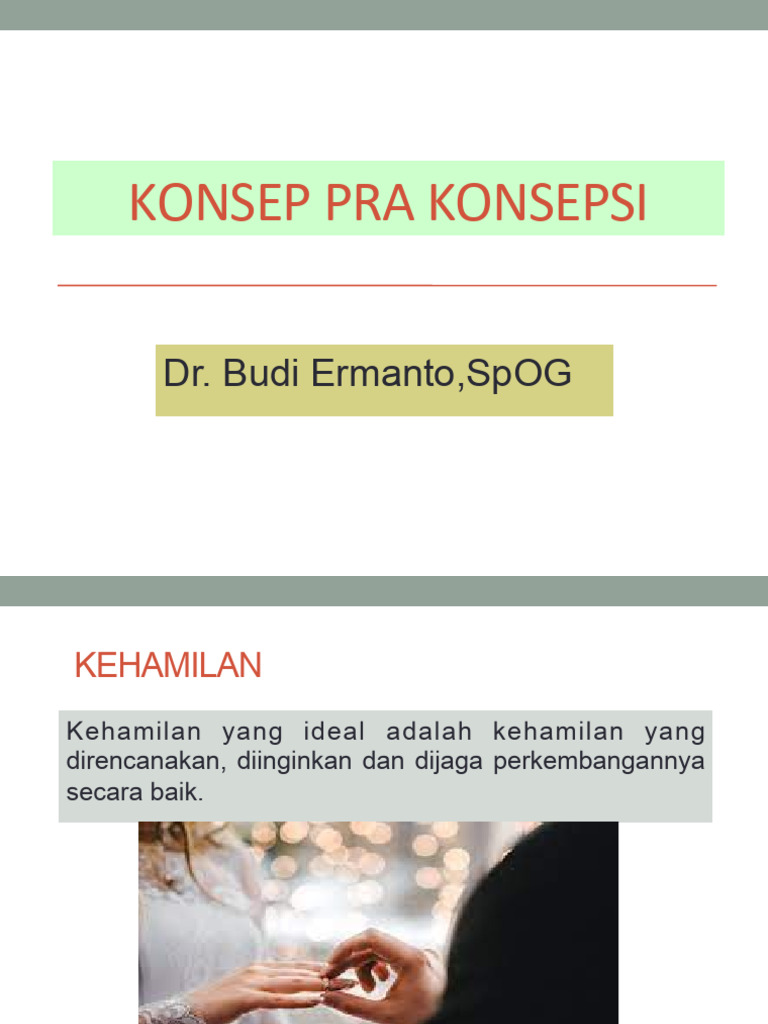 Asuhan Pra Konsepsi | PDF