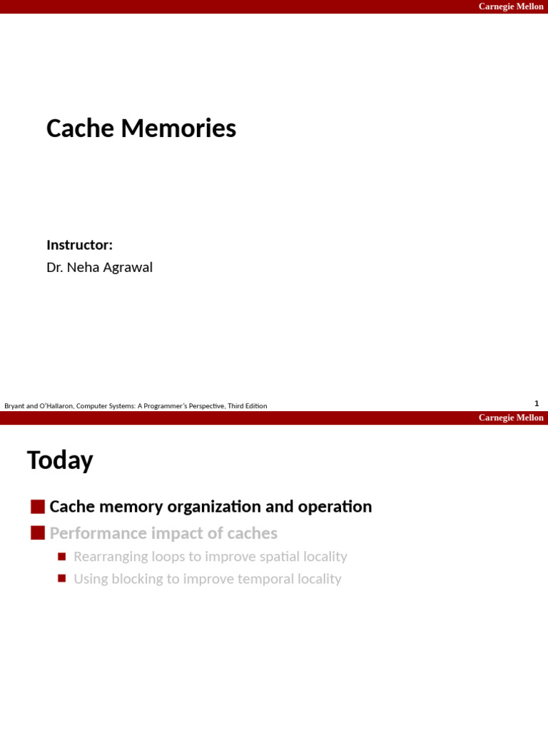 4.2 CacheMemory | PDF | Cpu Cache | Computer Data Storage