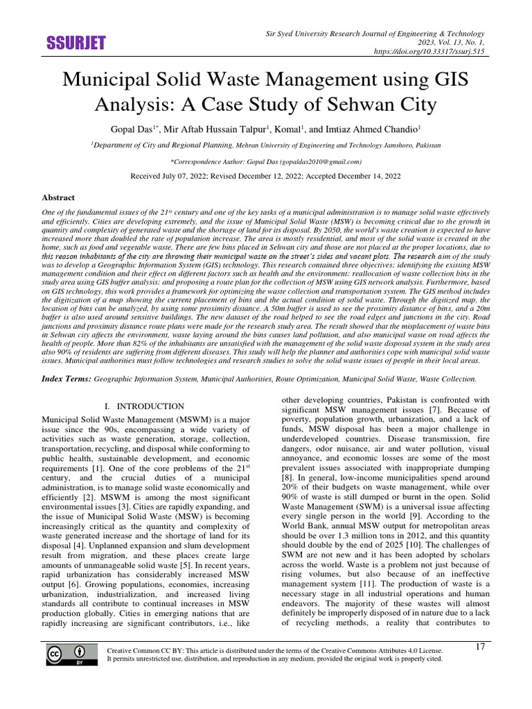 GIS-Based Municipal Waste Management | PDF | Waste Management | Waste