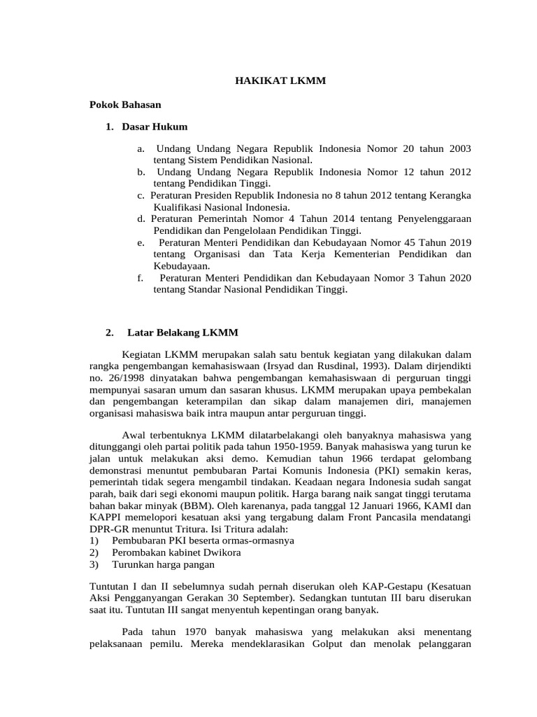 Modul Mini LKMM Pra-Td 2025 | PDF
