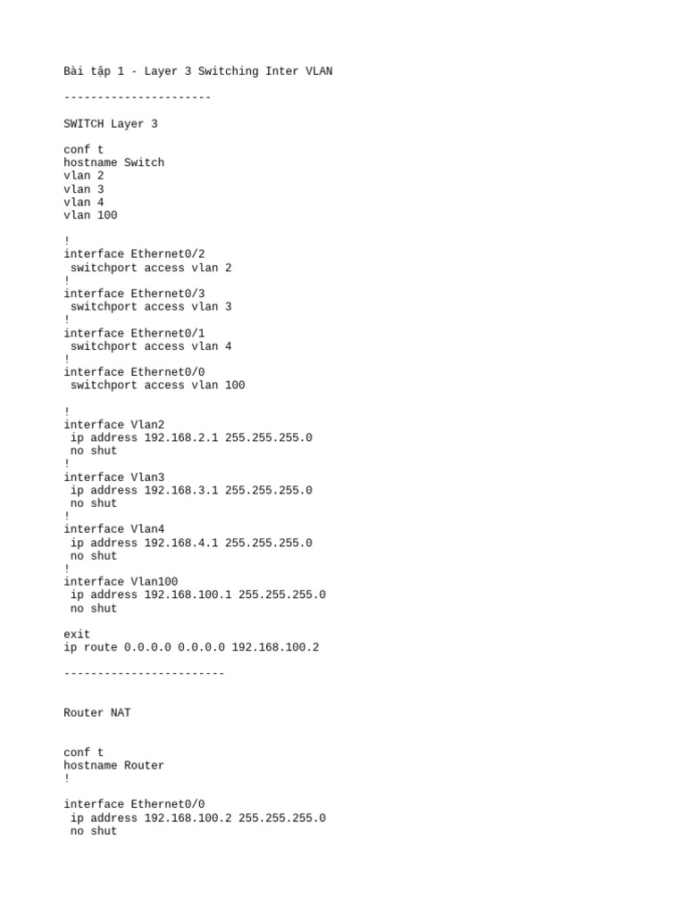 05 - SWITCHING - LAB 16 - InterVLAN - SVI - DHCP | PDF