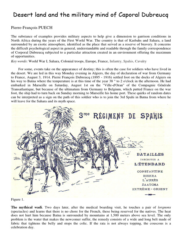Desert Land and The Military Mind of Cap | PDF