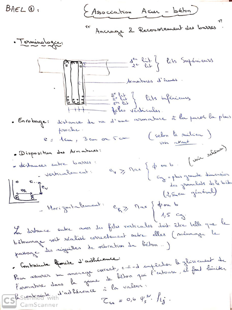 Cours Association Beton Acier Ancrage | PDF
