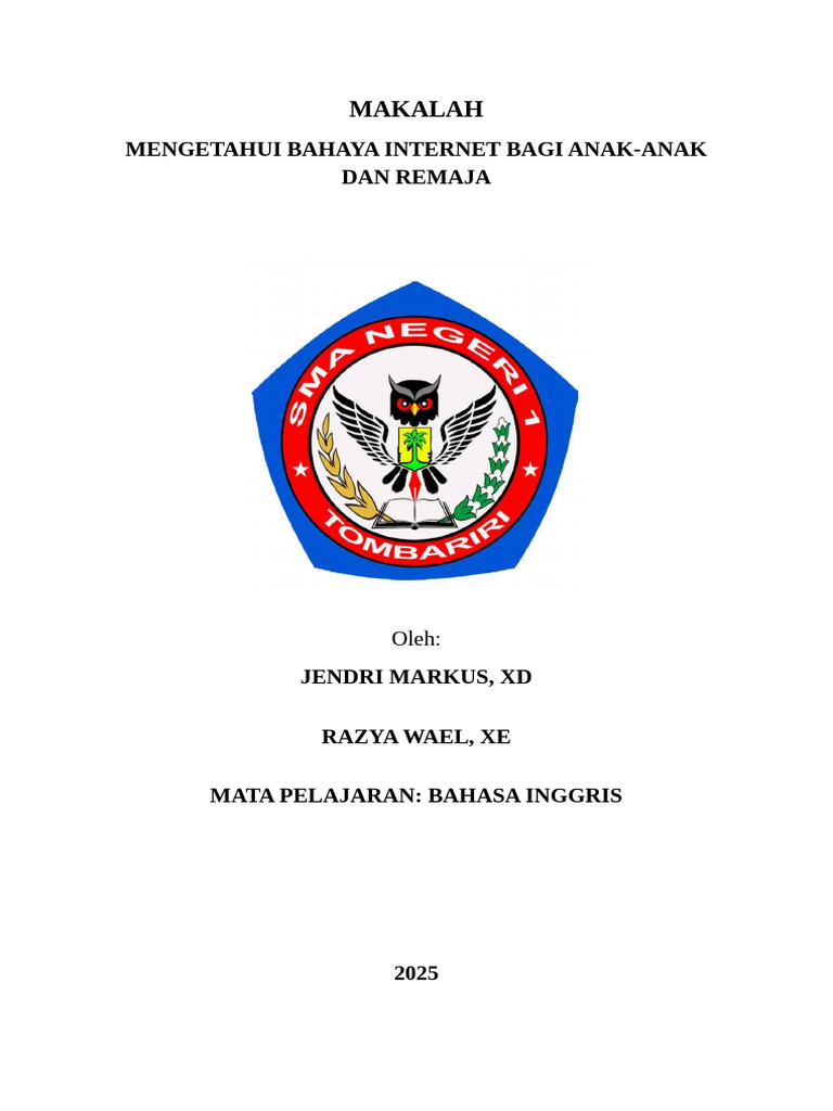 Bahaya Internet (SMA 1) | PDF