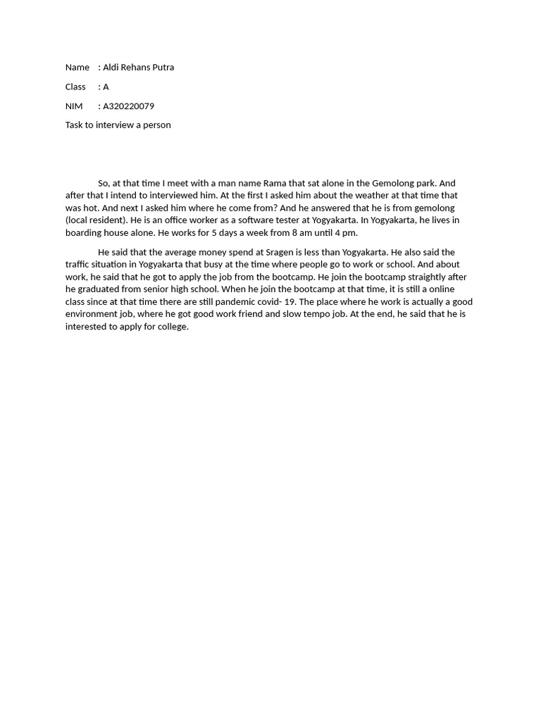 Journalism Interview | PDF