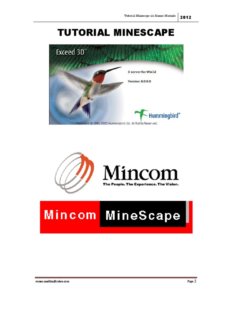 Tutorial Minescape (Romeo Marindo Version) | PDF