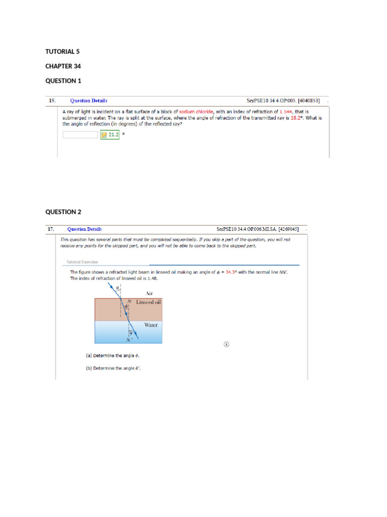 Student's Copy - Tuto 4 - CH 20 | PDF