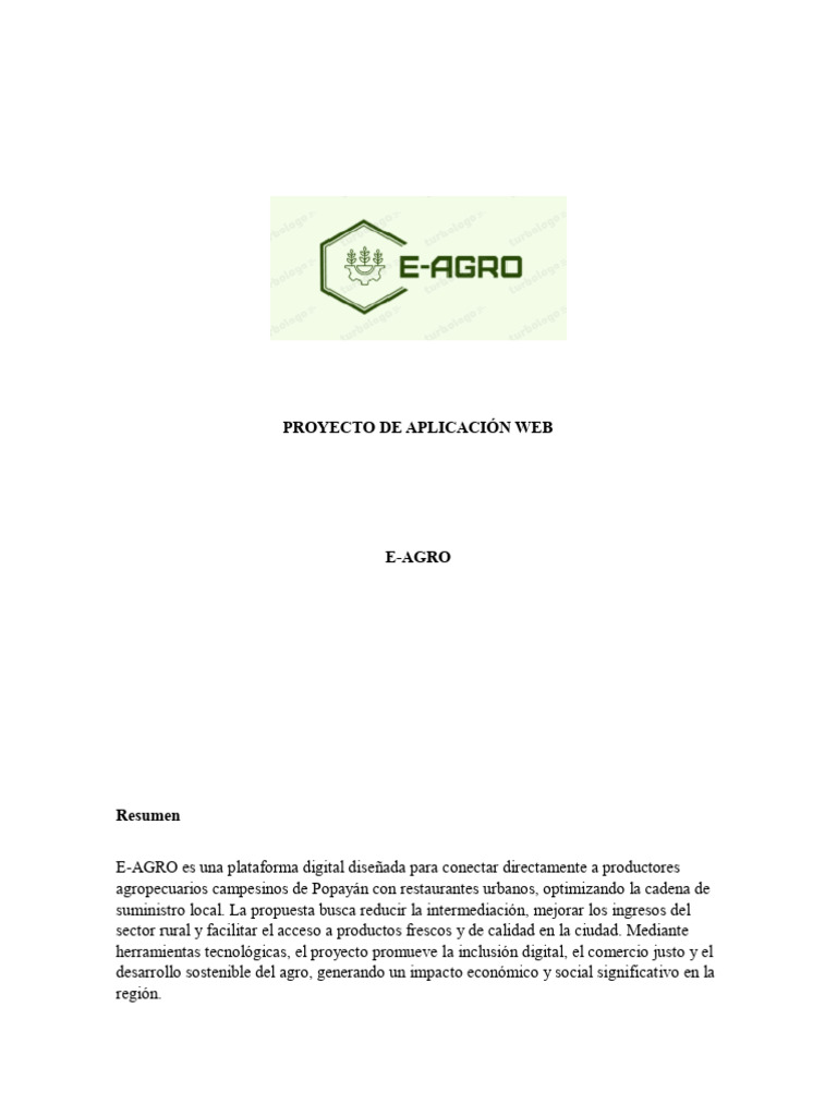 E-AGRO | PDF | Agricultura | Logística