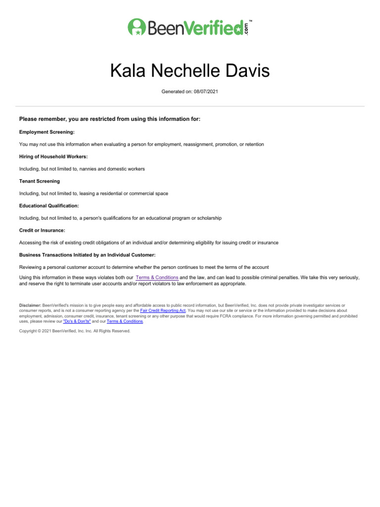 Kala Nechelle Davis-629515097895109 | PDF