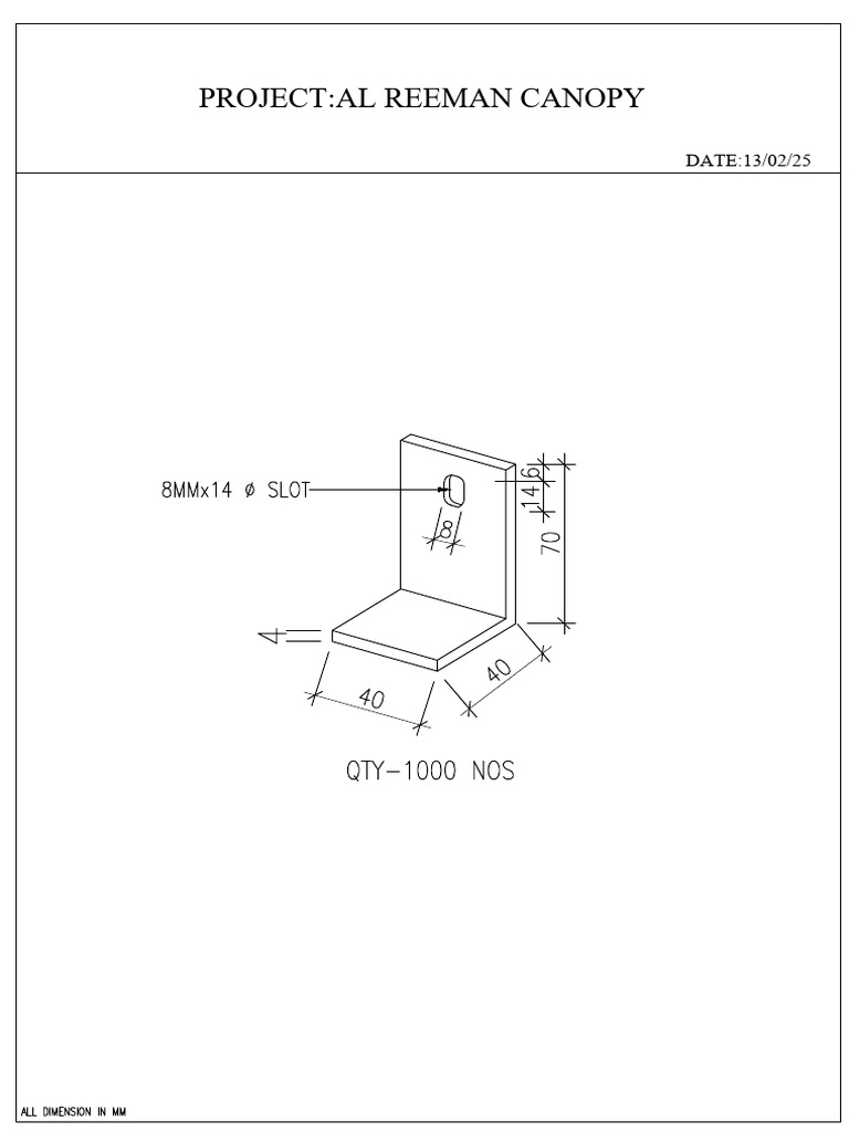 4mm THK Steel Bracket | PDF