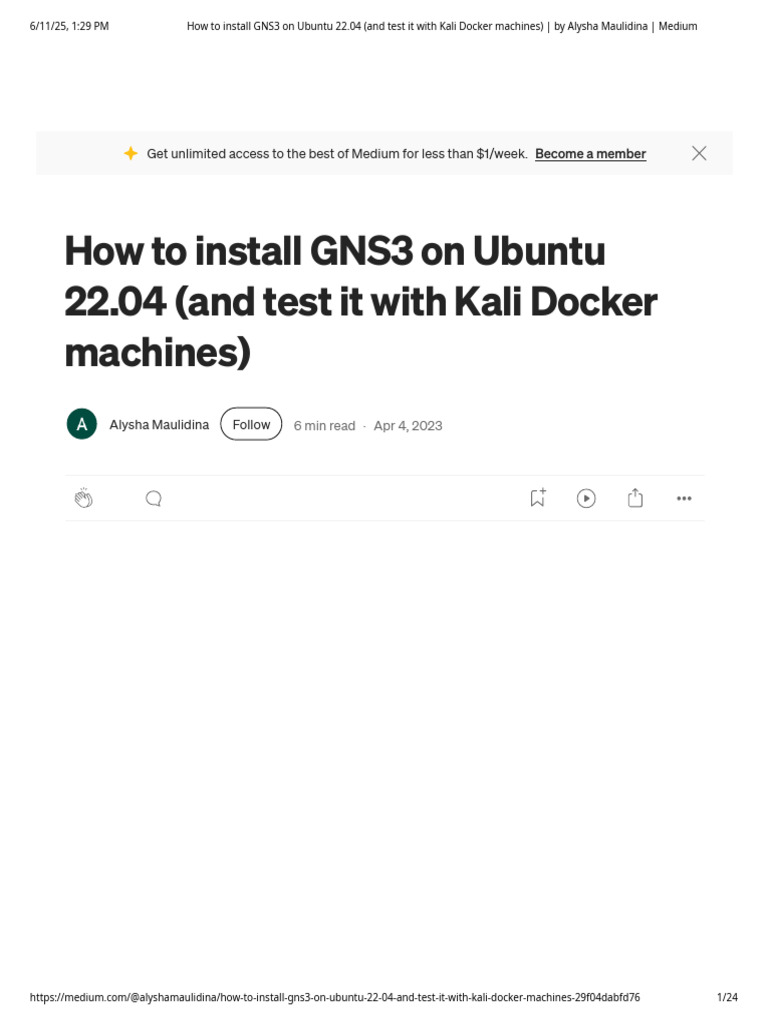 Install GNS3 on Ubuntu 22.04 Guide | PDF | Sudo | Operating System Families