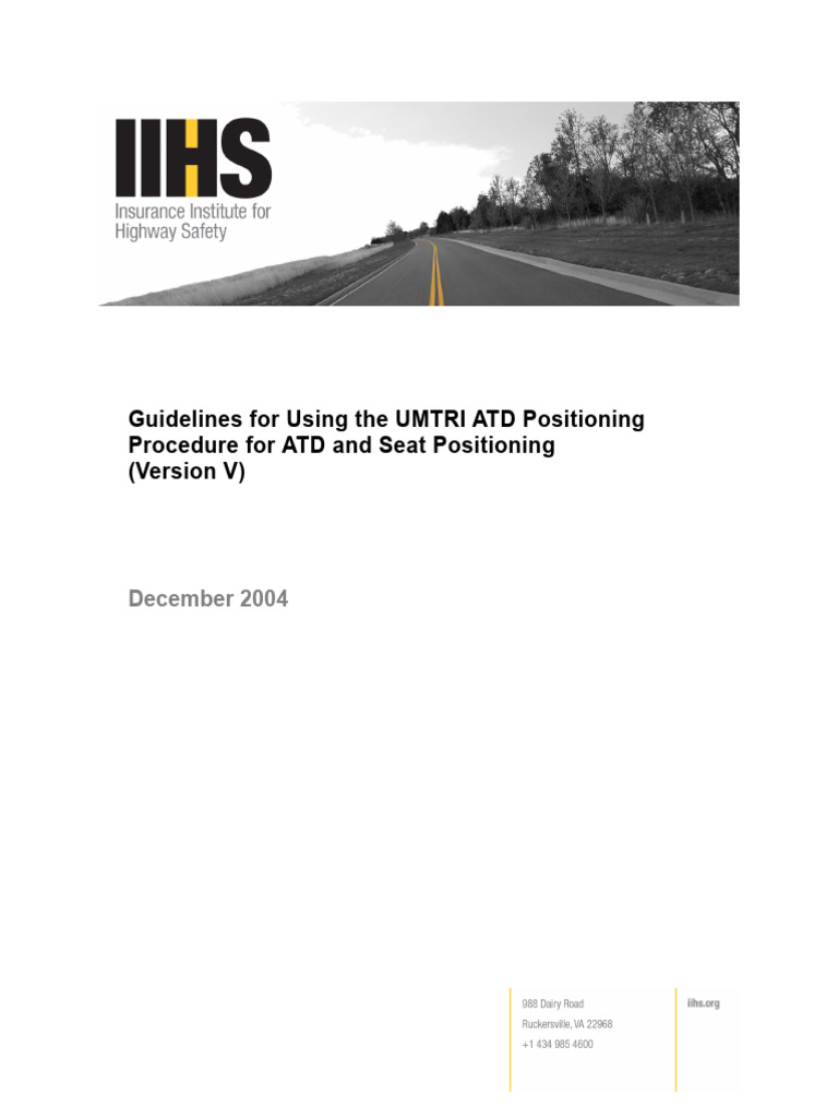 UMTRI ATD Positioning Guidelines V | PDF | Microsoft Excel | Percentile