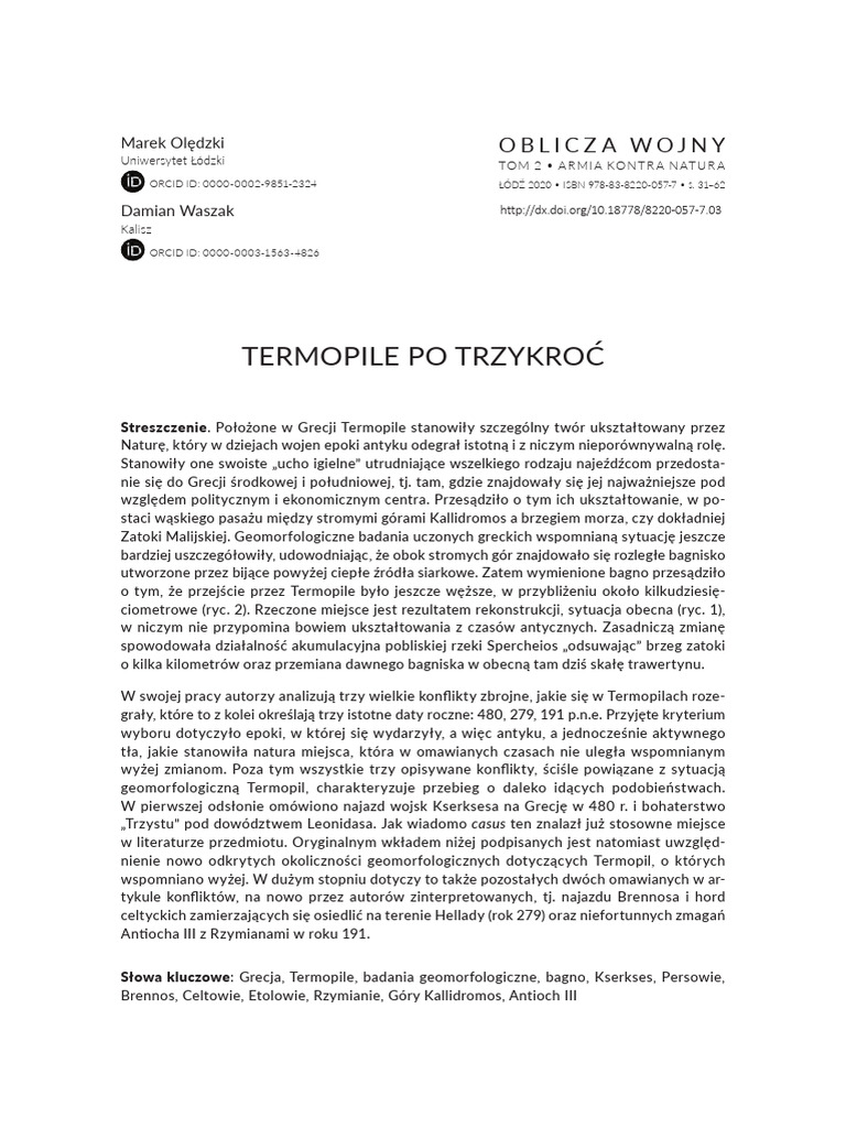 Termopile Po Trzykroc | PDF