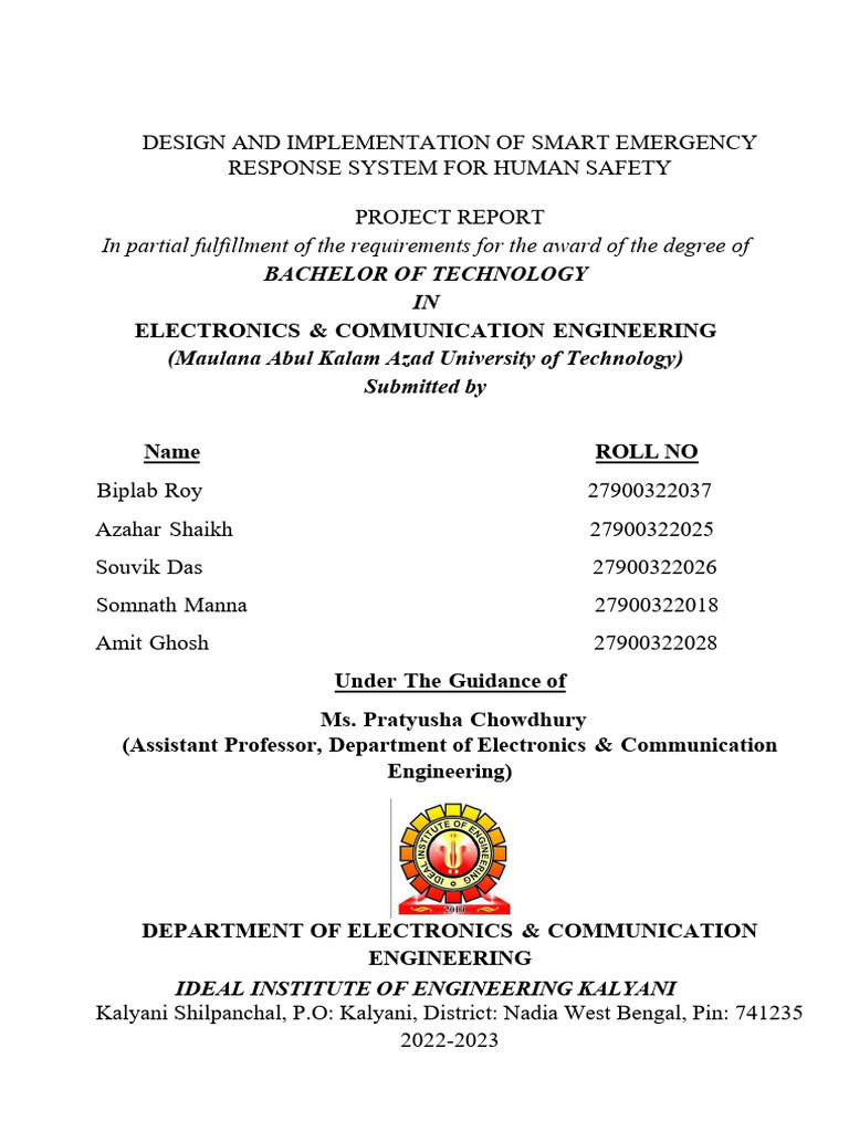 Biplab Roy 8th Sem Project Report | PDF | Bluetooth | Android (Operating System)