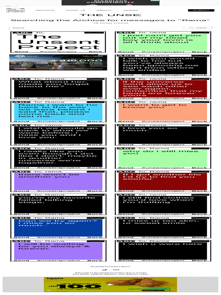 Unsent Project Archive - The Unsent Project | PDF