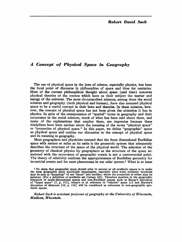 Understanding Physical Space in Geography | PDF | Space | Geography