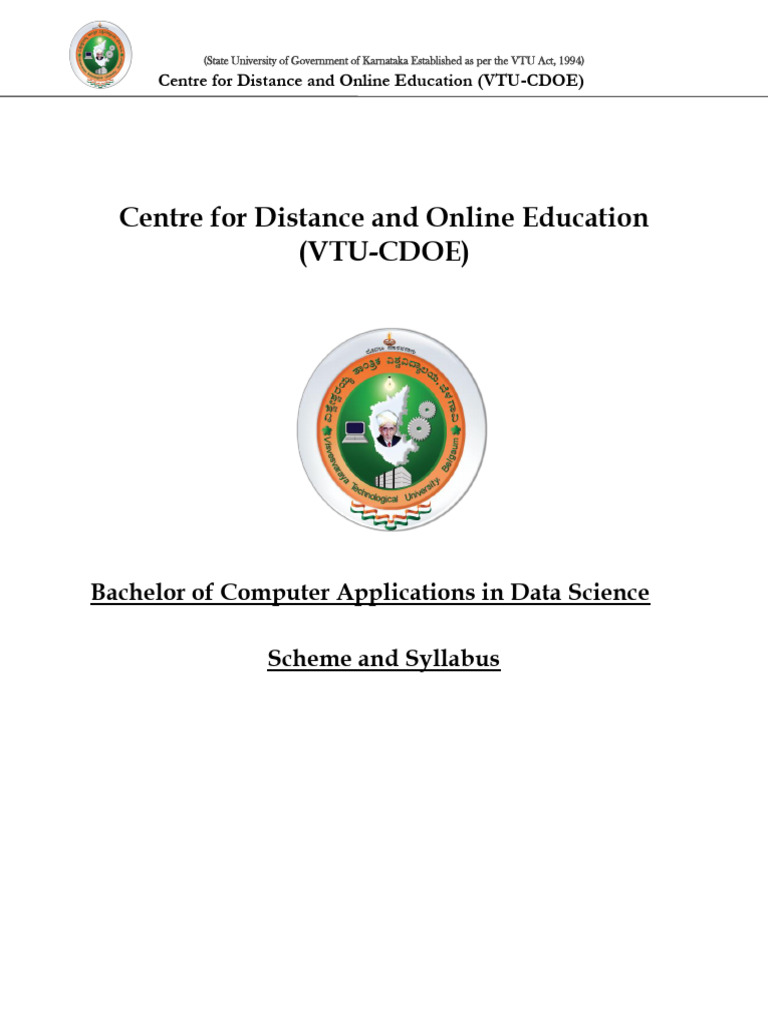 BCA in Data Science 1st To 6th SEM | PDF | Scheduling (Computing) | Process (Computing)